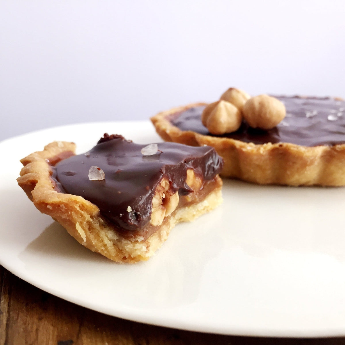 Caramelised Hazelnuts Dark Chocolate Tart w/ Sea Salt Flakes Recipe ...