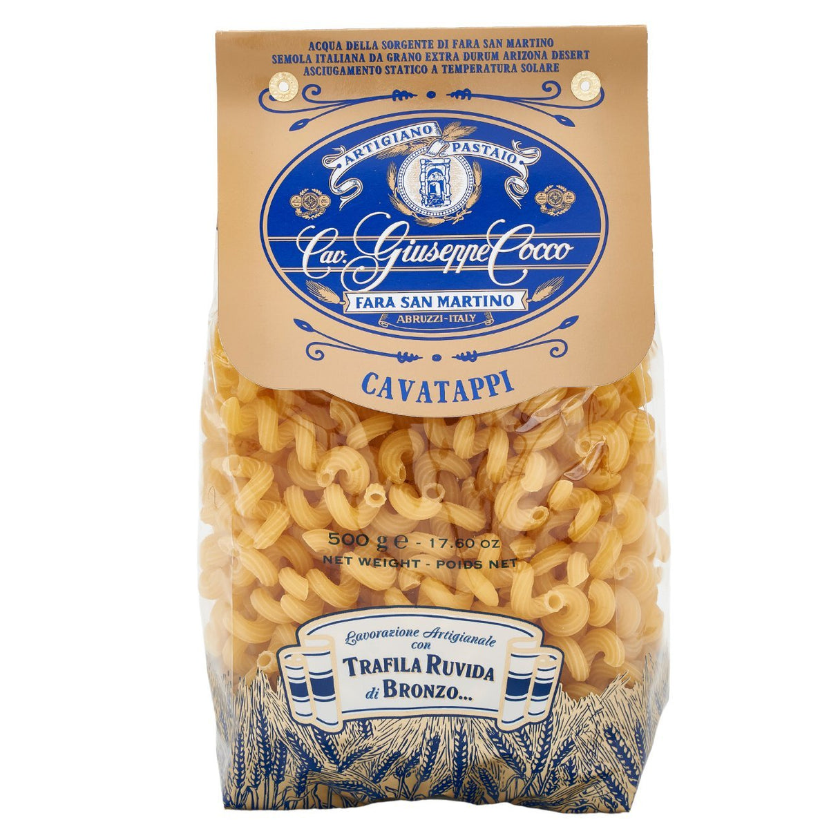 Cocco Cavatappi Durum Wheat Pasta 500g – Bronze-Cut Italian Spiral ...