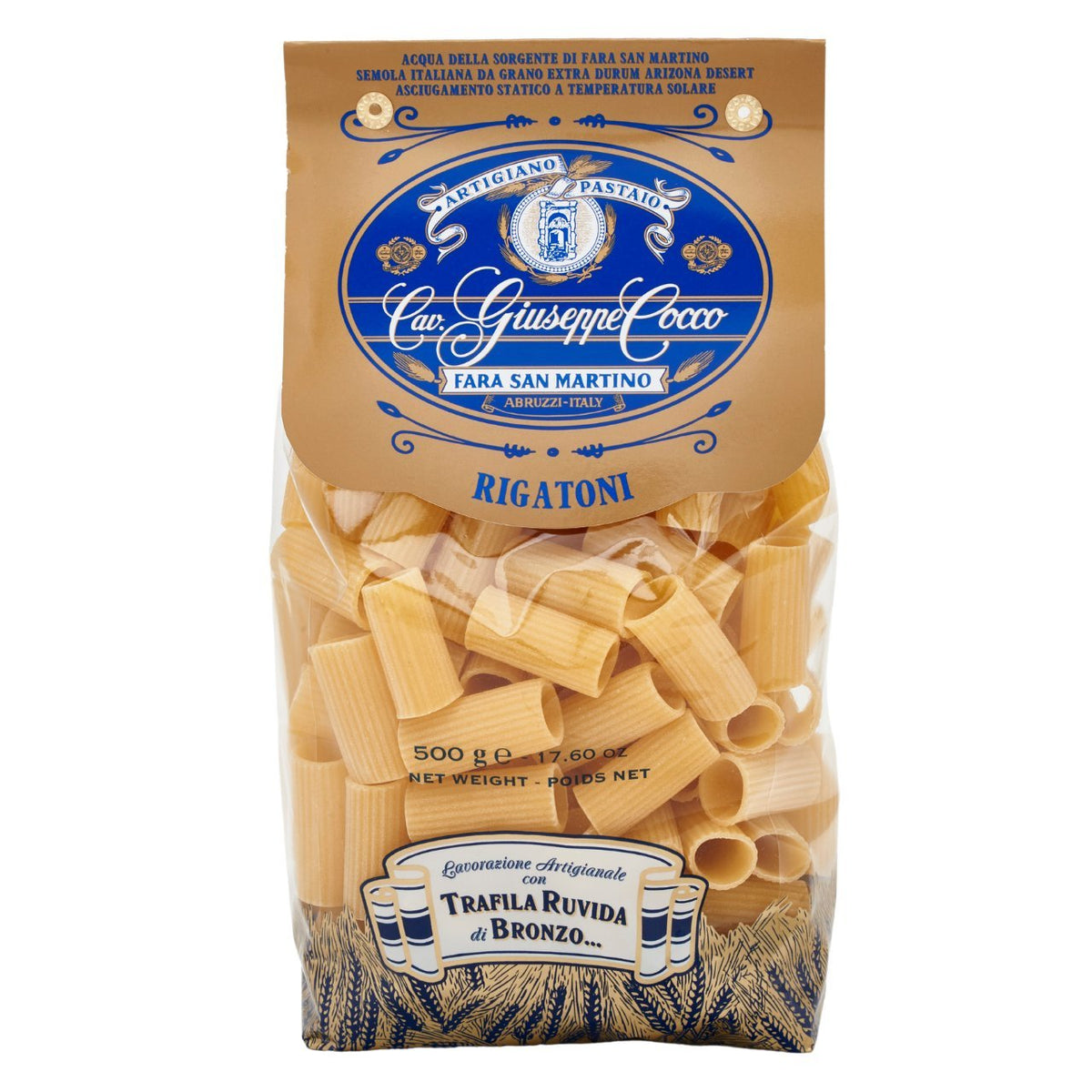 Cocco Rigatoni Durum Wheat Pasta 500g – Authentic Italian Rigatoni ...