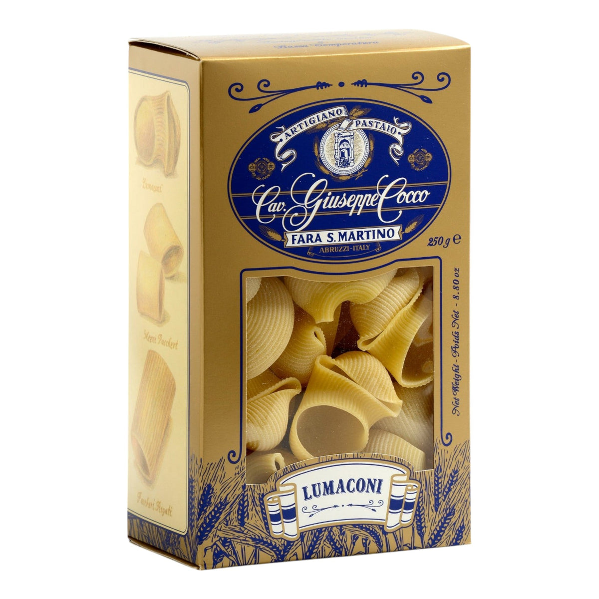 Cocco Lumaconi Durum Wheat Pasta 250g | Bronze-Cut Italian Pasta ...